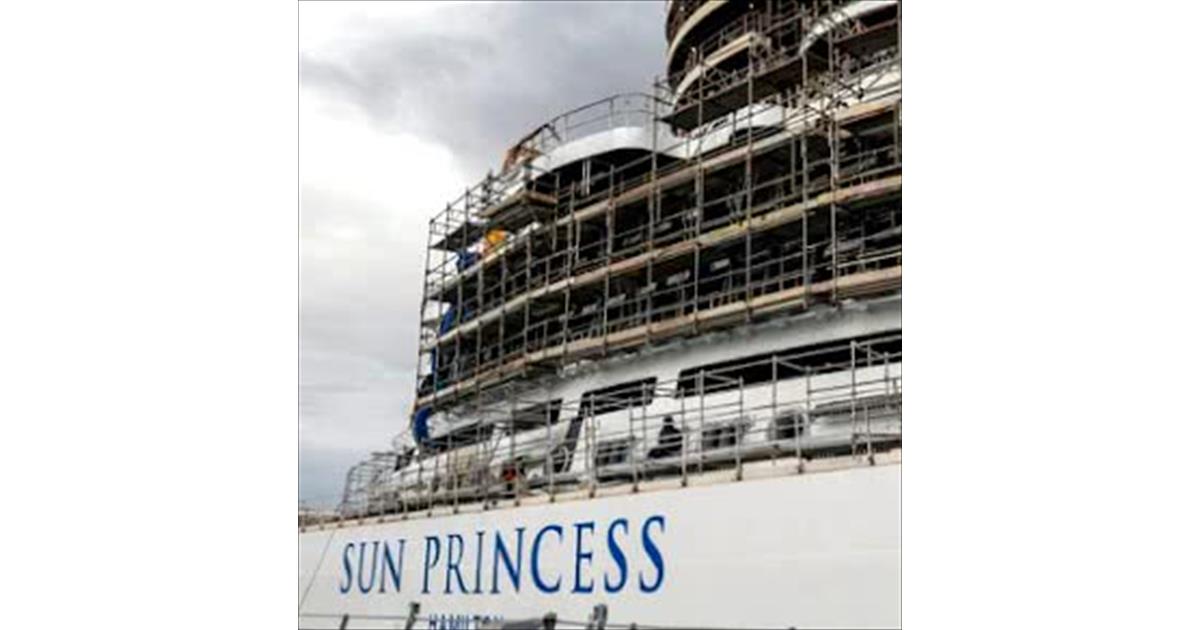 The delivery of the Sun Princess cruise ship built in Monfalcone has ...