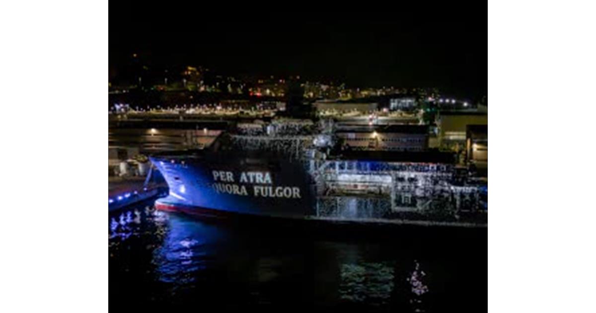 The Navy ship Olterra has been launched in Genoa