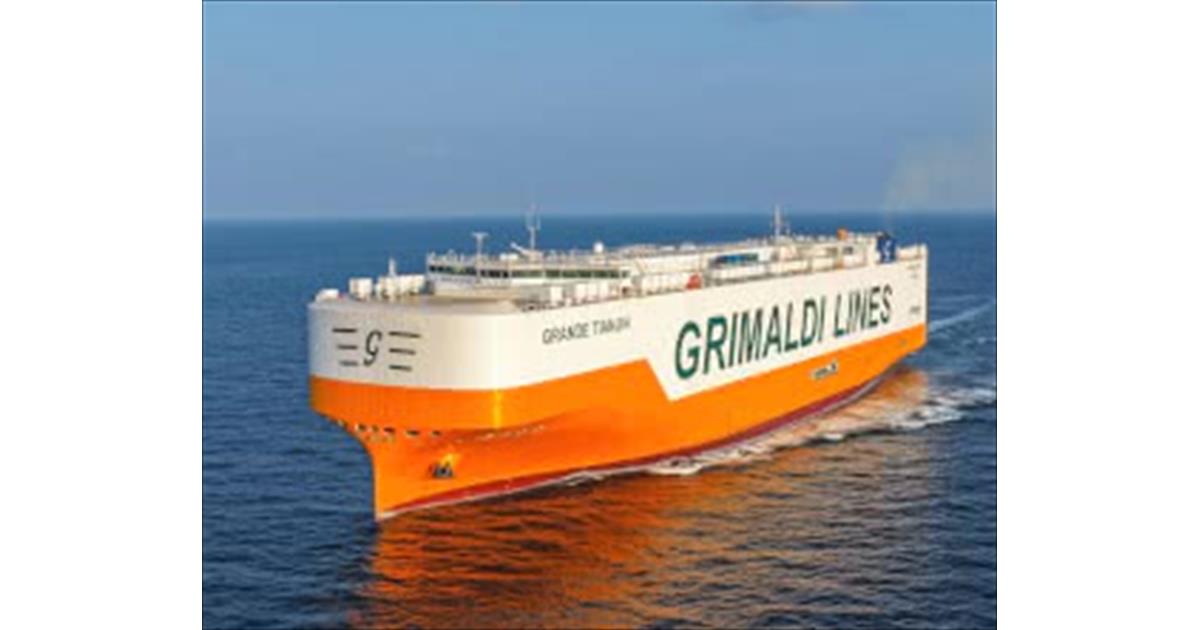 Crédit Agricole Italia has financed the construction of the Grande Tianjin ship of Grimaldi Euromed