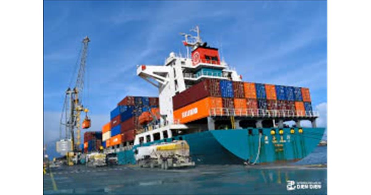 First container transshipment operation in a port in Algeria